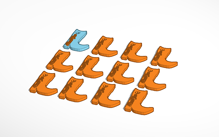 3D design Copy of Cowboy hat and boot - Tinkercad