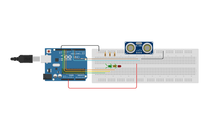 Circuit design Sensor de proximidade - Tinkercad