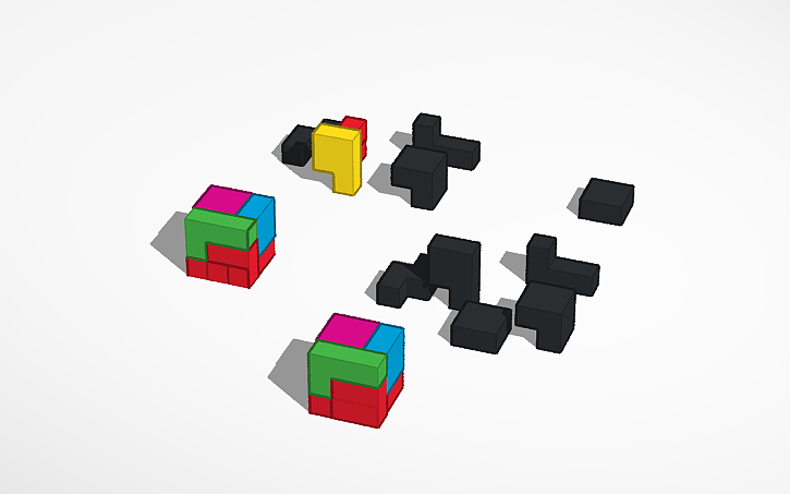 3D design forde puzzle cube - Tinkercad