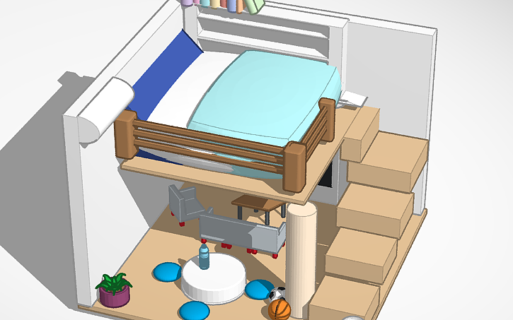 3D design miniatur room - Tinkercad