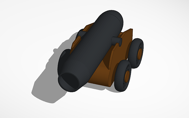 3D design Drivable cannon. - Tinkercad