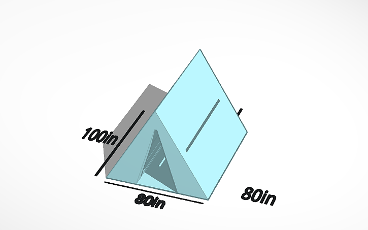 3D design TENT PROJECT MATH G6 - Tinkercad