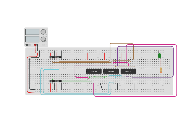 Circuit design K-MAP CIRCUIT FOR EAST-WEST TRAFFIC SIGNAL - Tinkercad