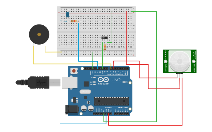 Circuit design Projeto Arduino - grupo J - Tinkercad