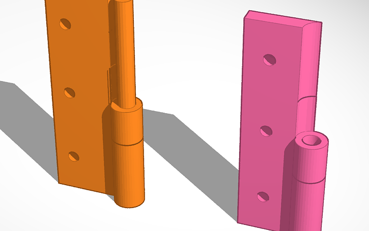 3D design long hinge - Tinkercad