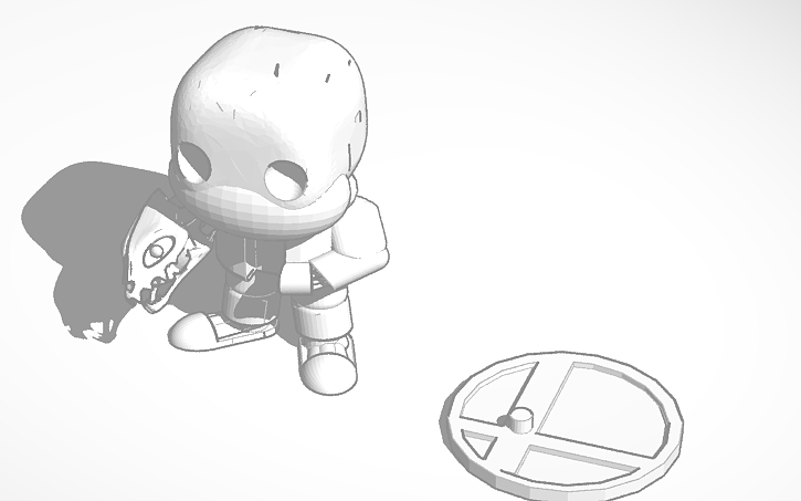 3D design Sans - SSBU Funko Pop! 053 (ALT) - Tinkercad