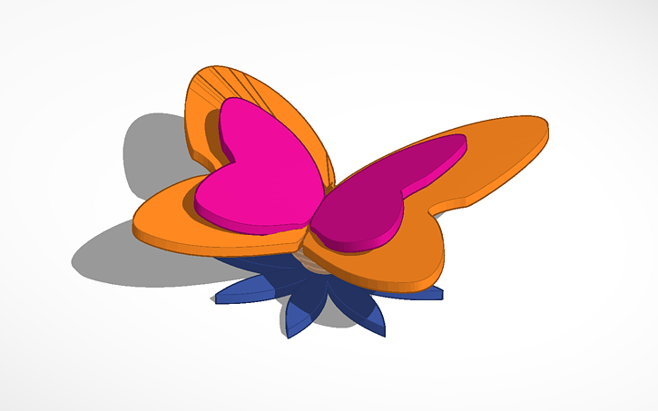 3D design Butterfly Spring - Tinkercad