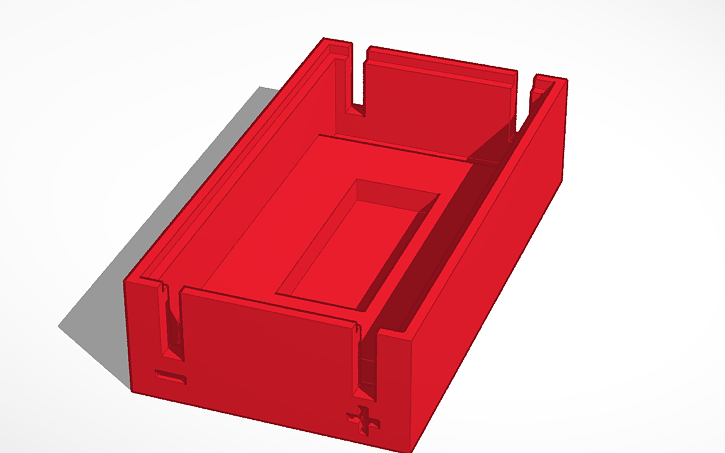 3D design Box_bottom_Step Down Module LM2596 - Tinkercad