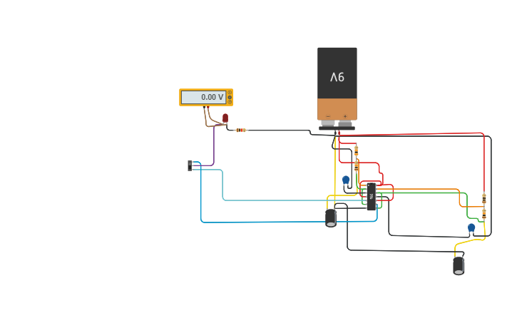 Circuit design dual timer - Tinkercad