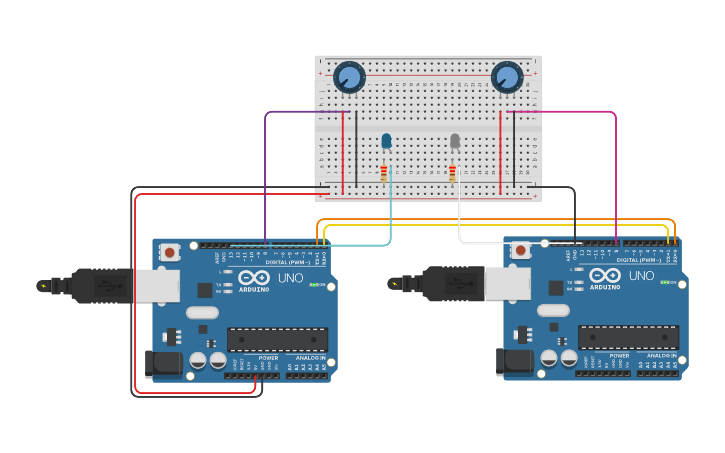 Circuit design UART Serial Communication - Tinkercad