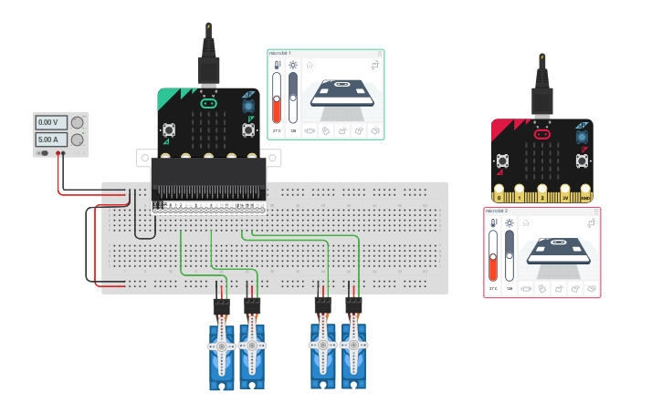 Circuit design MICROBIT - Tinkercad