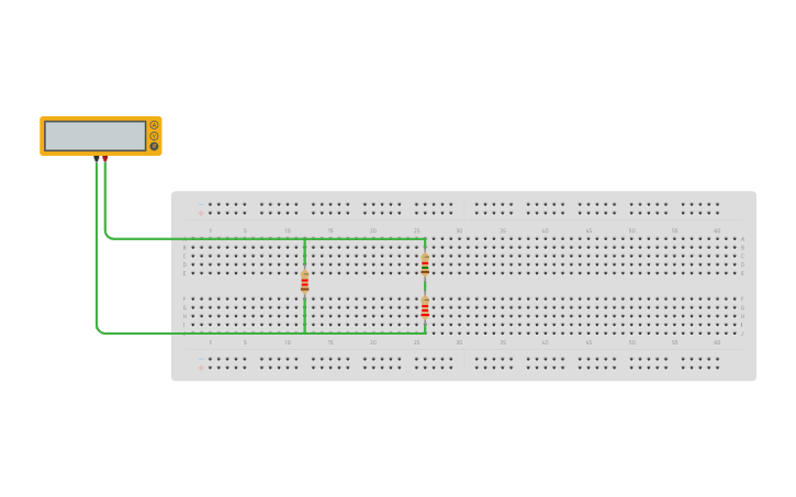 Circuit design Series Parallel Combination - Tinkercad