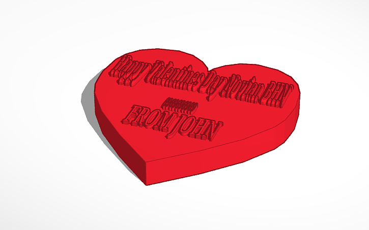 3D design valentines - Tinkercad