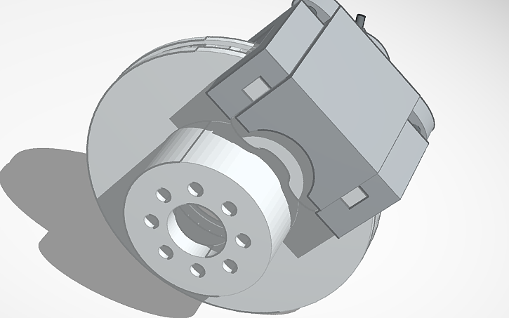 3D design how disc type brakes work SIM-LAB - Tinkercad