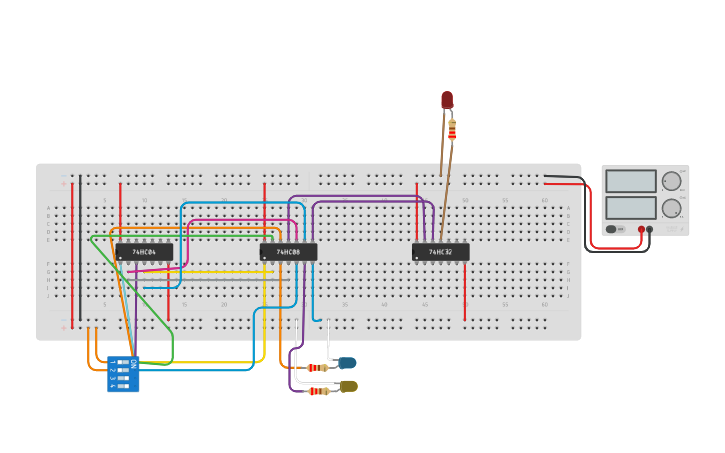 Circuit Design Bit Magnitude Comparator Tinkercad