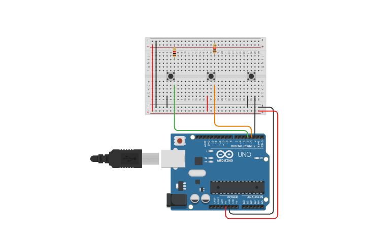 Circuit design Digital Read Serial - Tinkercad