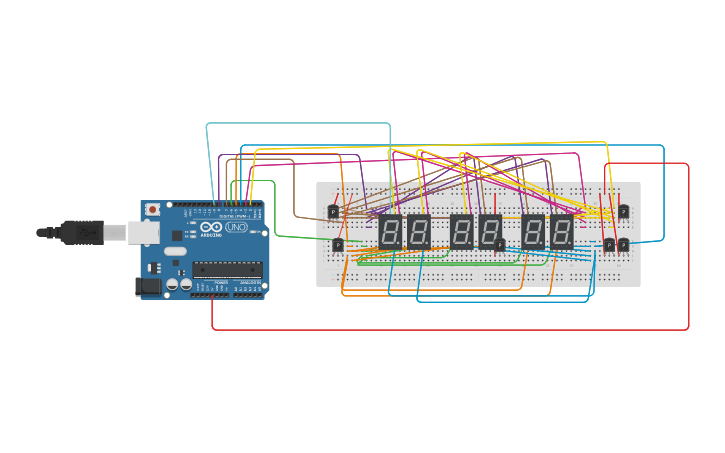 Circuit design Digital Clock - Tinkercad