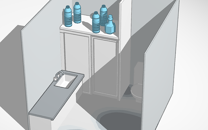 3D design Bathroom - Tinkercad