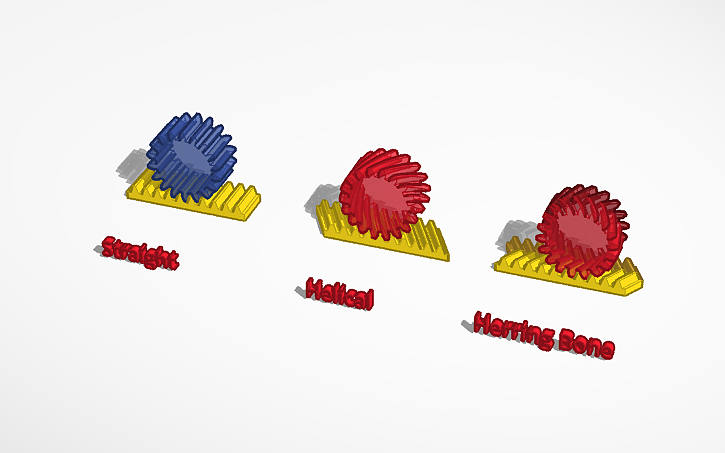 3D design Rack and Pinion Gear Demo - Tinkercad