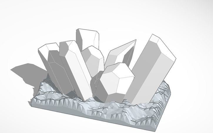3D design Crystal Cluster - Tinkercad
