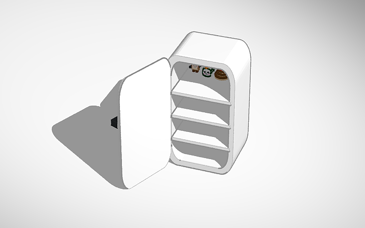 3D design Kitchen collectibles fridge - Tinkercad