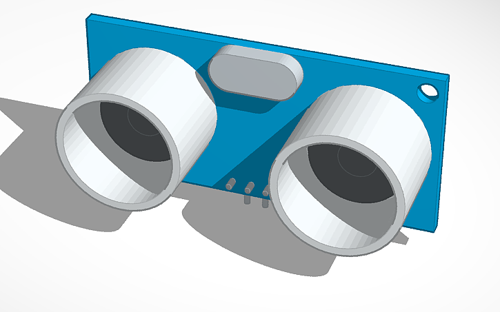 3D design HC-SR04 - Tinkercad
