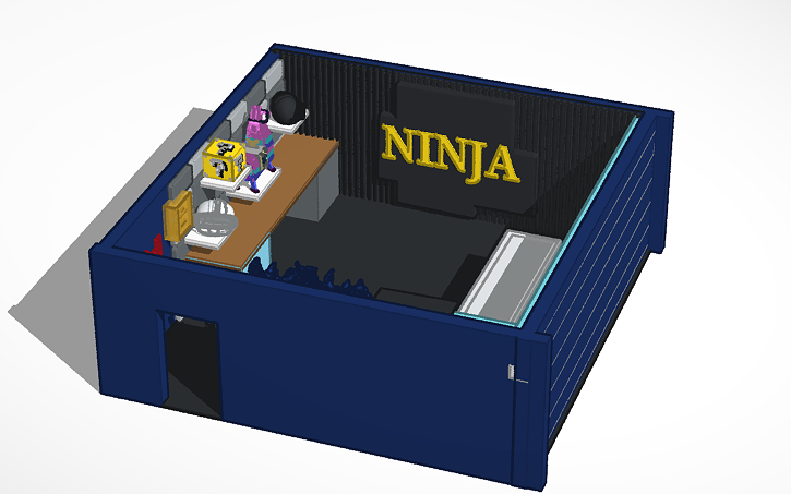 3D design ninja gaming room - Tinkercad