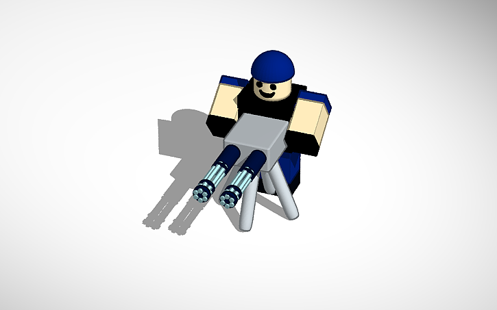 3D design mounted minigunner lvl 2-2 - Tinkercad