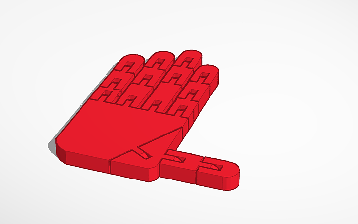 3D design flexible hand toy fidget - Tinkercad