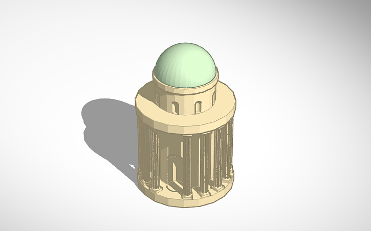 3D design Roman Dome With Column - Tinkercad
