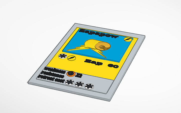 3D design Pokémon card - Tinkercad