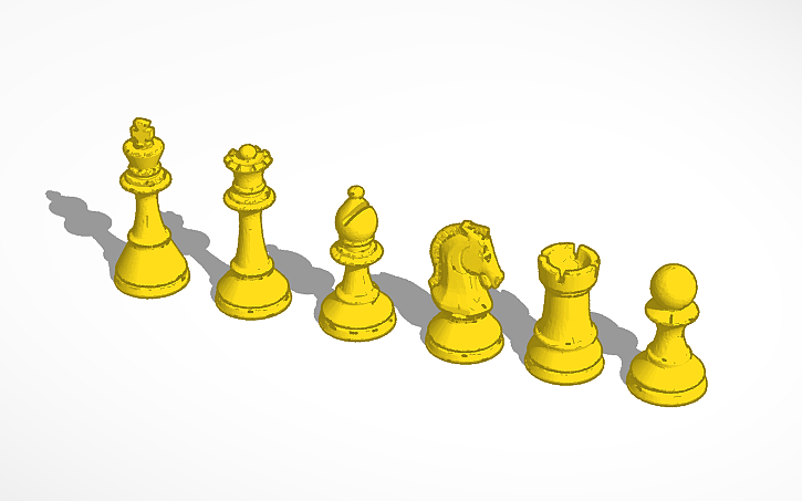3D design Chess Set - Tinkercad
