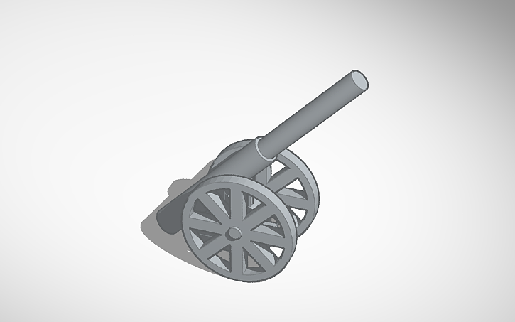 3D design Old timey cannon - Tinkercad