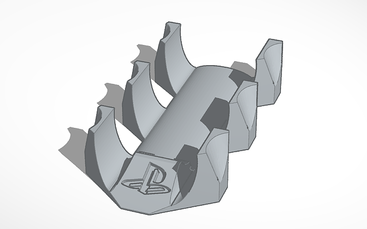 3D design ps5 controller stand - Tinkercad