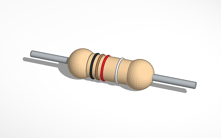 3D design Resistor - Tinkercad