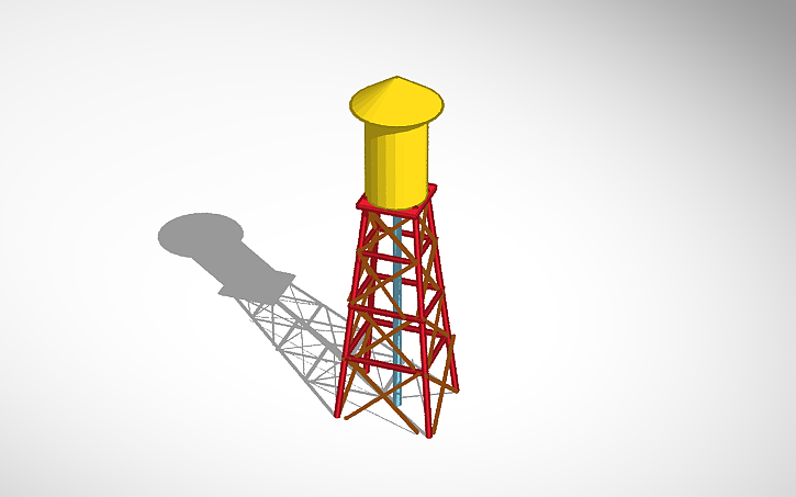 3D design Water Tower Sample - Tinkercad