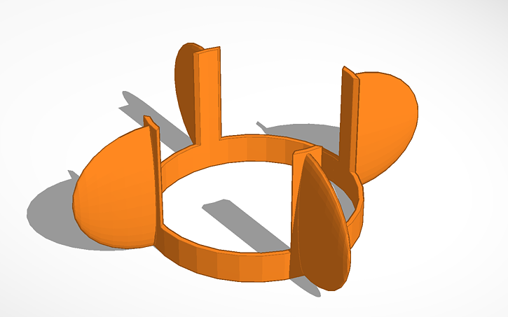 3D design elliptical bottle rocket fins - Tinkercad
