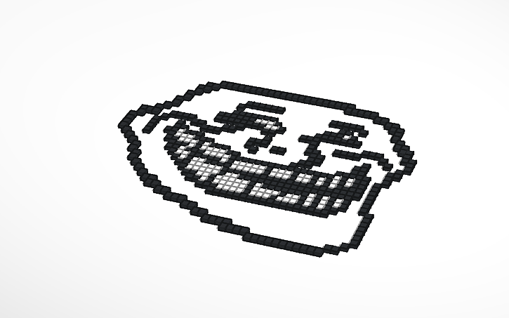3D design Troll Face - Tinkercad
