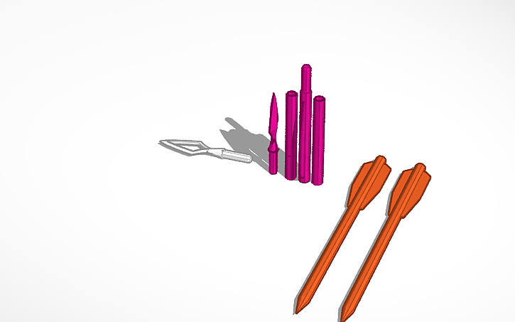 3D design Arrows for Sliding Legolini Crossbow System - Tinkercad