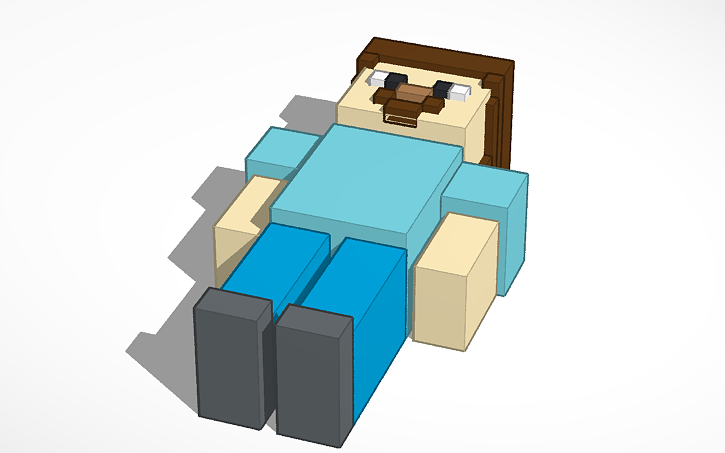 3D design Minecraft Steve - Tinkercad