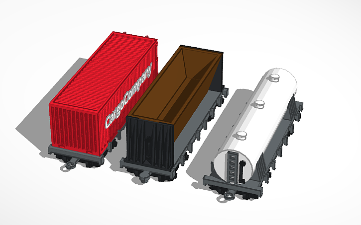 3D design cargo for trains - Tinkercad