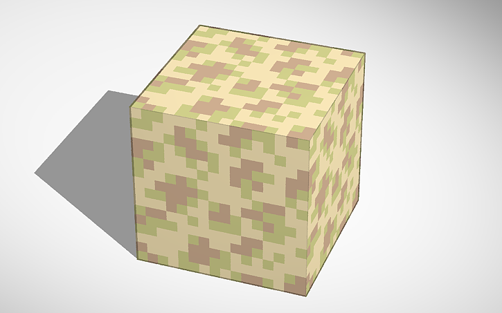 3D design Minecraft end stone - Tinkercad