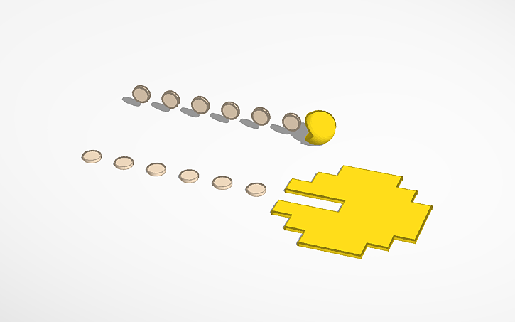 3D design working pac man (keyboard controlled - Tinkercad