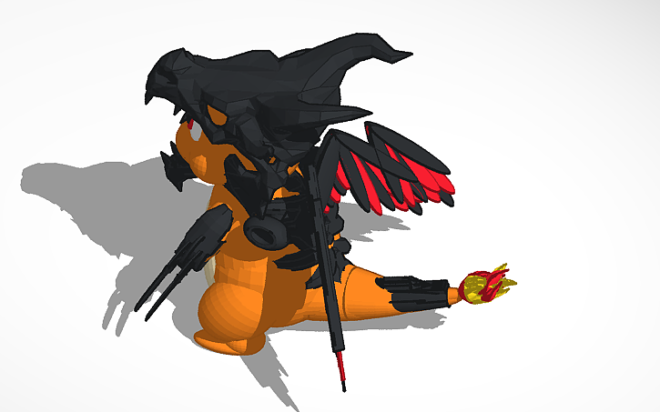 3D design god mode Charmander - Tinkercad