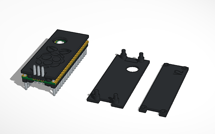 3D design Raspberry Pi Pico Case V2 - Tinkercad