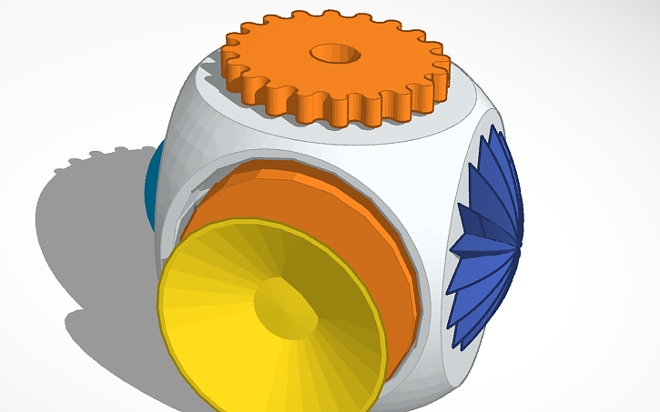 3D design Fidget cube - Tinkercad
