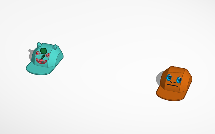 3D design dummy 13 Pokémon hats - Tinkercad