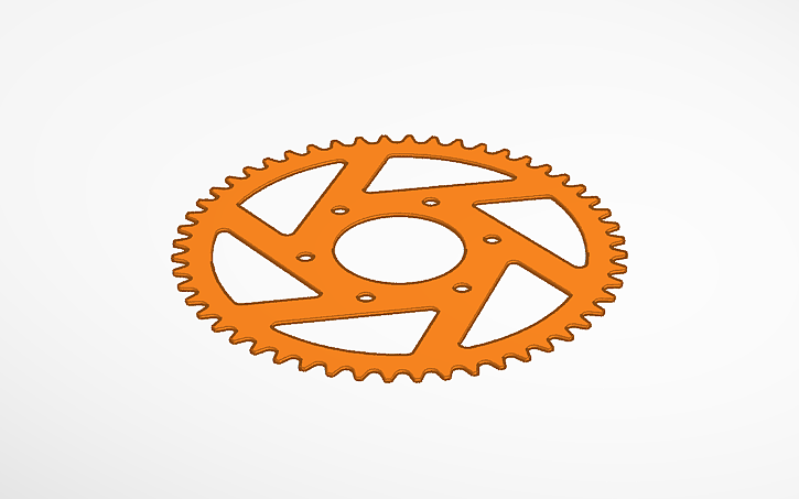 3D design Chain Ring Sprocket Gear - Tinkercad