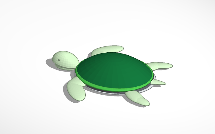 3D design Sea Turtle - Tinkercad