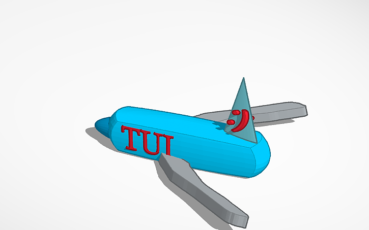 3D design Tui Airways 737 - Tinkercad